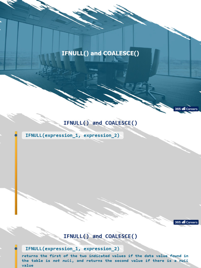 17.1 IFNULL() and COALESCE().pdf | PDF | Parameter (Computer ...