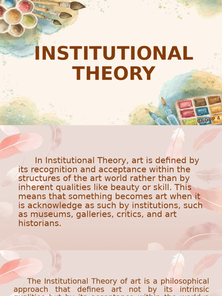 Understanding Institutional Art Theory | PDF