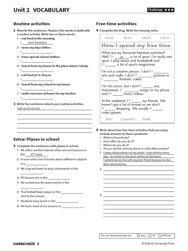 Extra Practice 4th Kids Unit 2 | PDF | Language Mechanics | Syntax