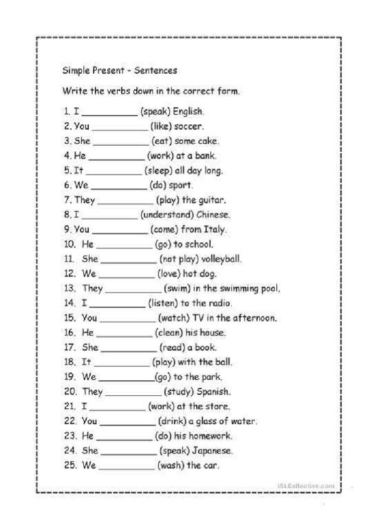 Present Simple Tense | PDF