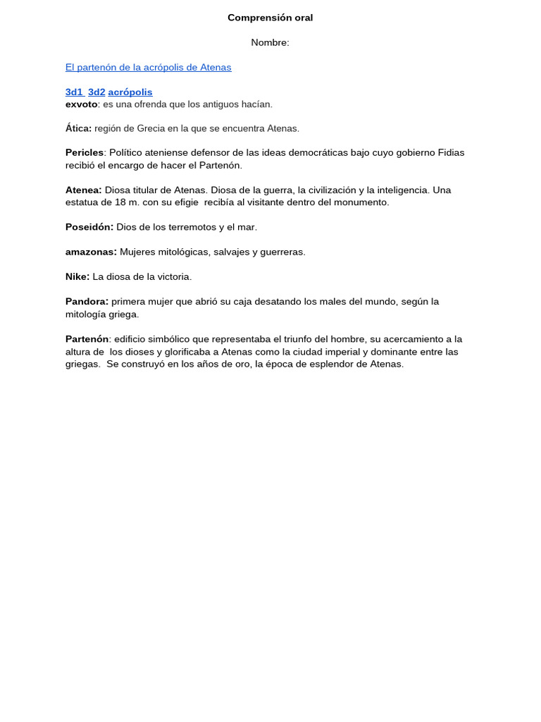 El Partenón | PDF | Atenea | Atenas