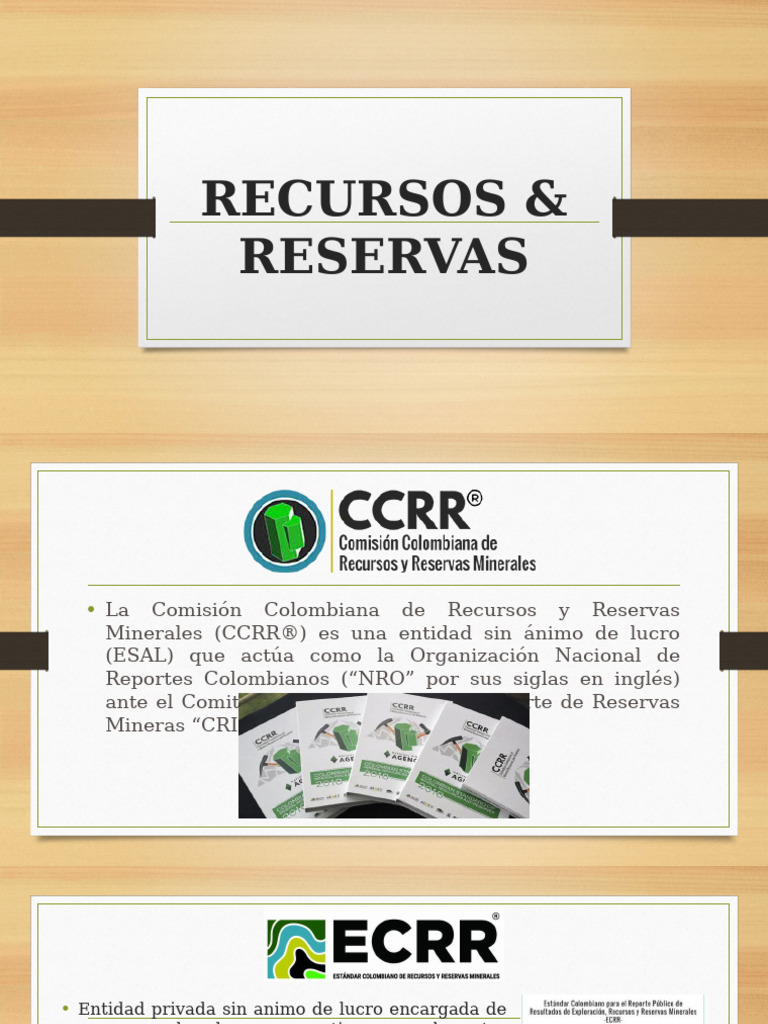 Recursos y Reservas Minerales en Colombia | PDF | Minería | Materiales ...