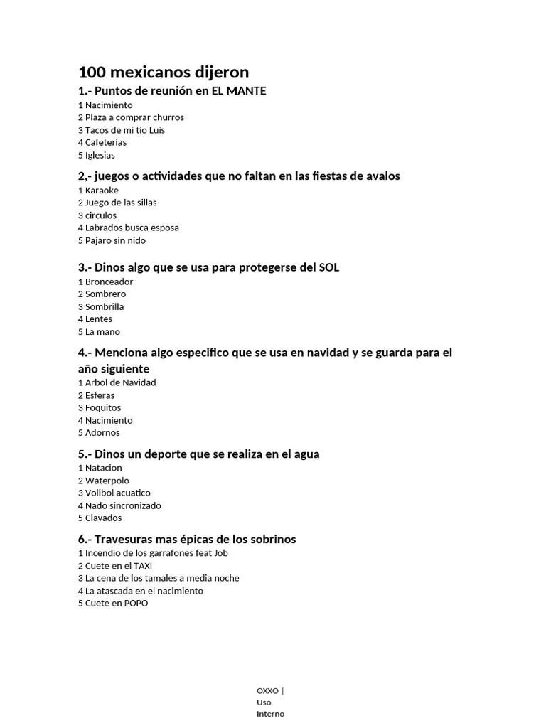 100 Mexicanos Dijeron | PDF