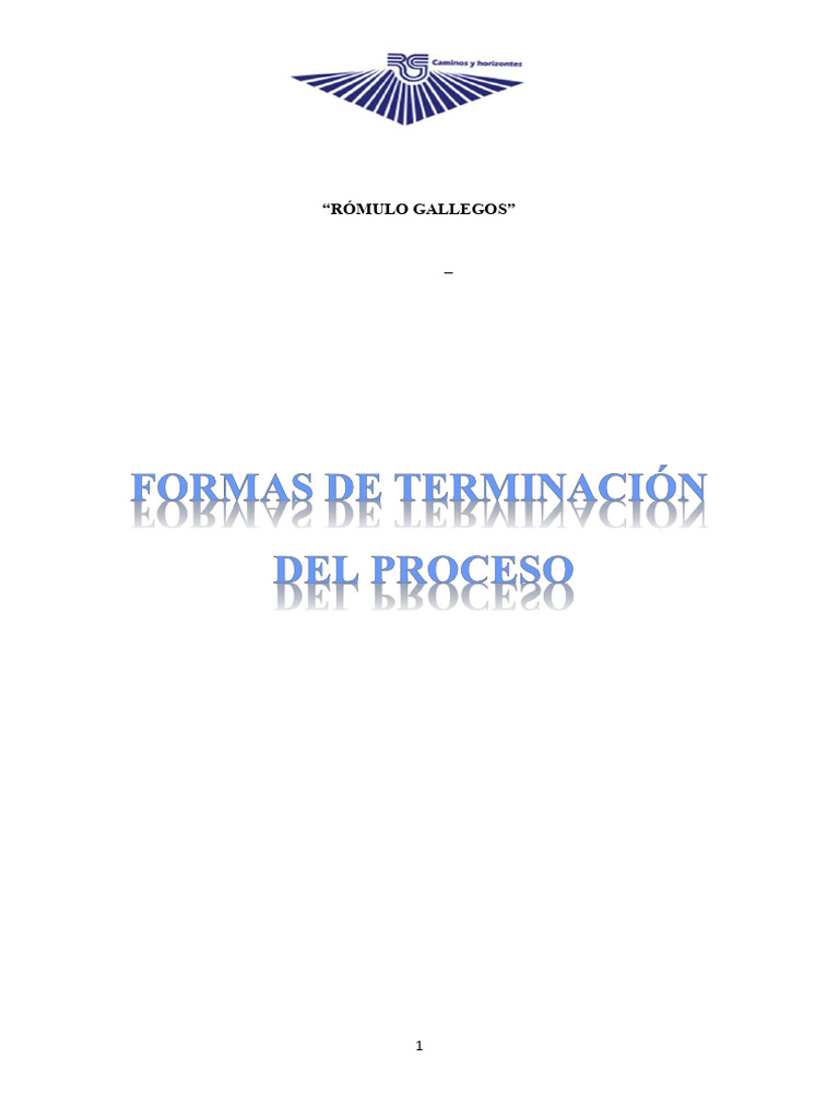 Formas de Terminación del Proceso Judicial en Venezuela | PDF | Ley ...