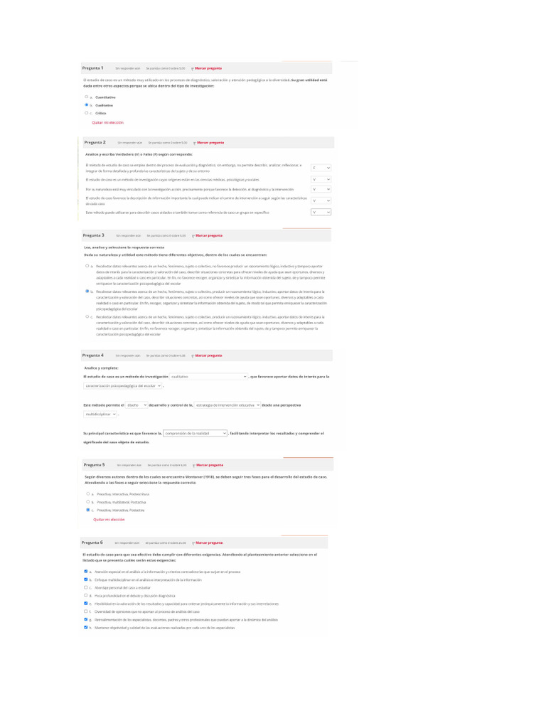 Cuestionario 3 Diagnostico y Atencion Pedagogica A La Diversidad | PDF