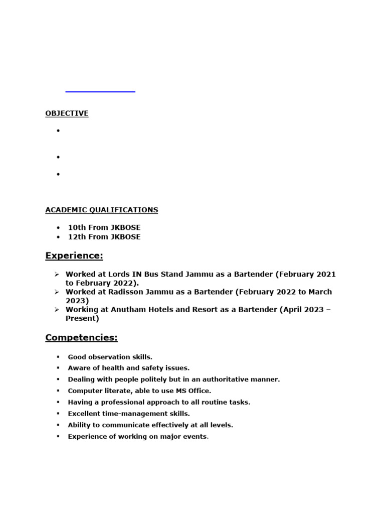 Sunny CV | PDF