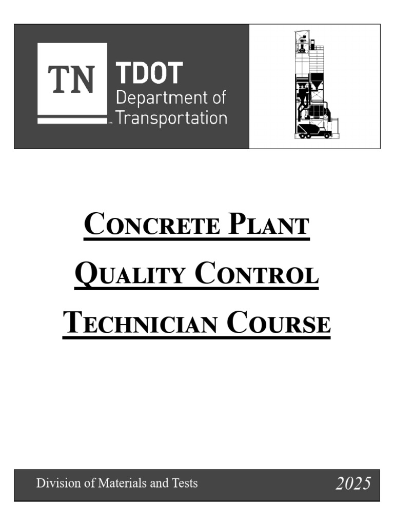 TDOT Concrete Quality Control Course | PDF | Concrete | Building Materials