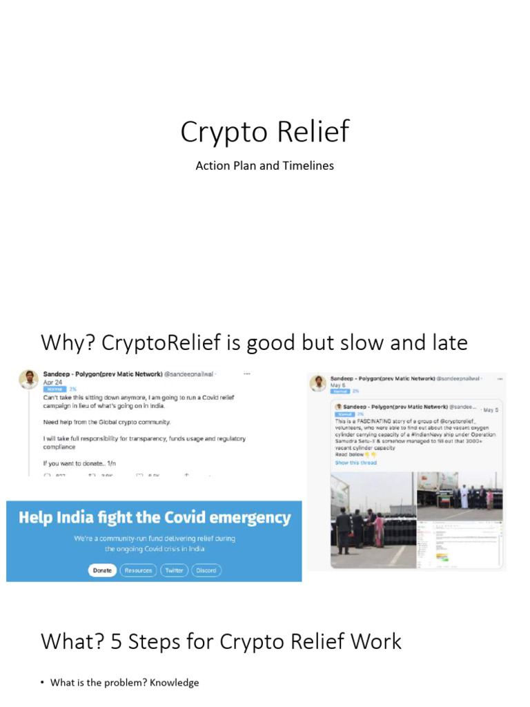 Crypto Relief Action Plan and Timelines_compressed | PDF | Economies