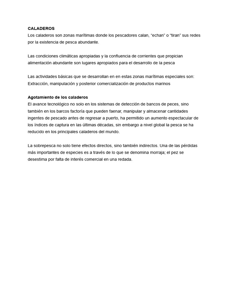 Resumen Pesca Ud2 | PDF | Sobrepesca | Pesquería