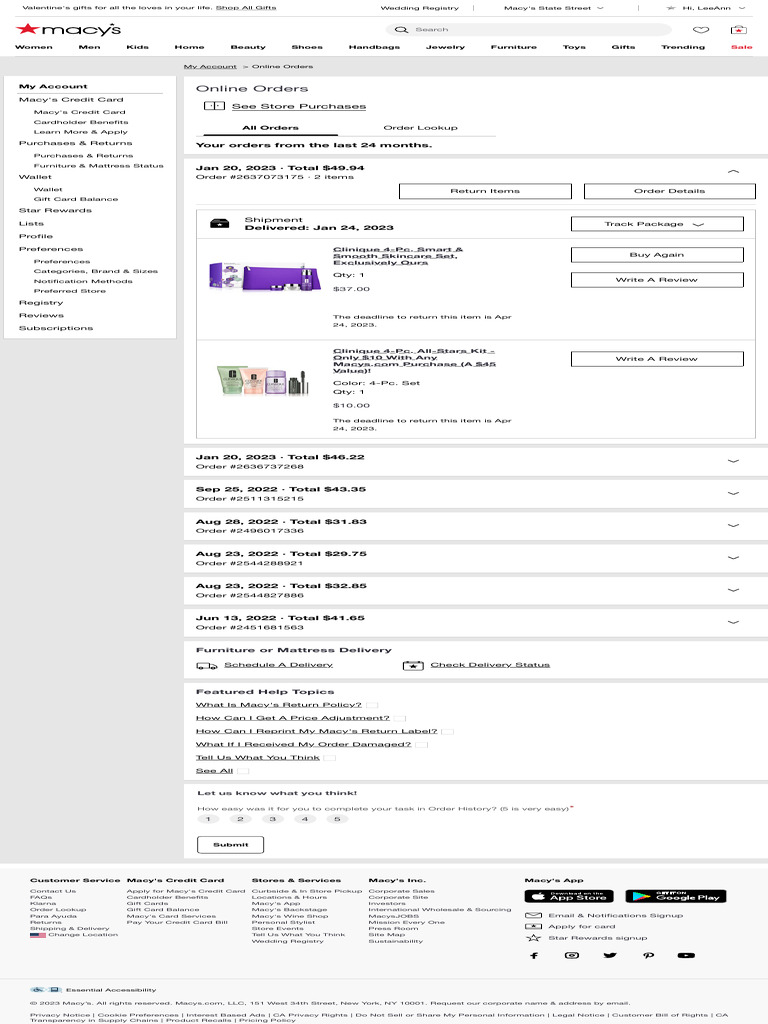 Macy's Order and Receipt Management Guide | PDF | Credit Card | Macy's