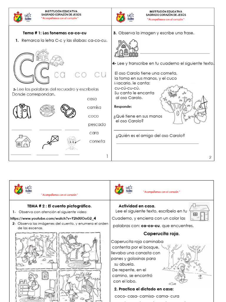 Ficha # 10 Leng cast IP 1° | PDF