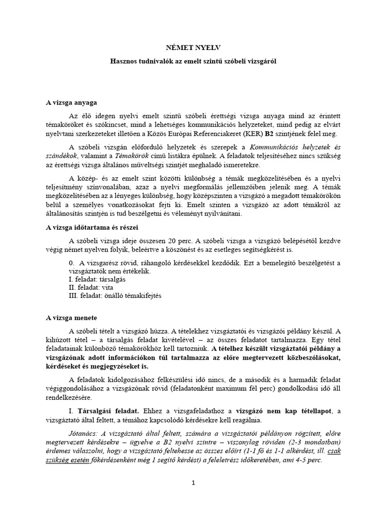 nemet_nyelv_emelt_szobeli_hasznos_tudnivalok_2025maj | PDF