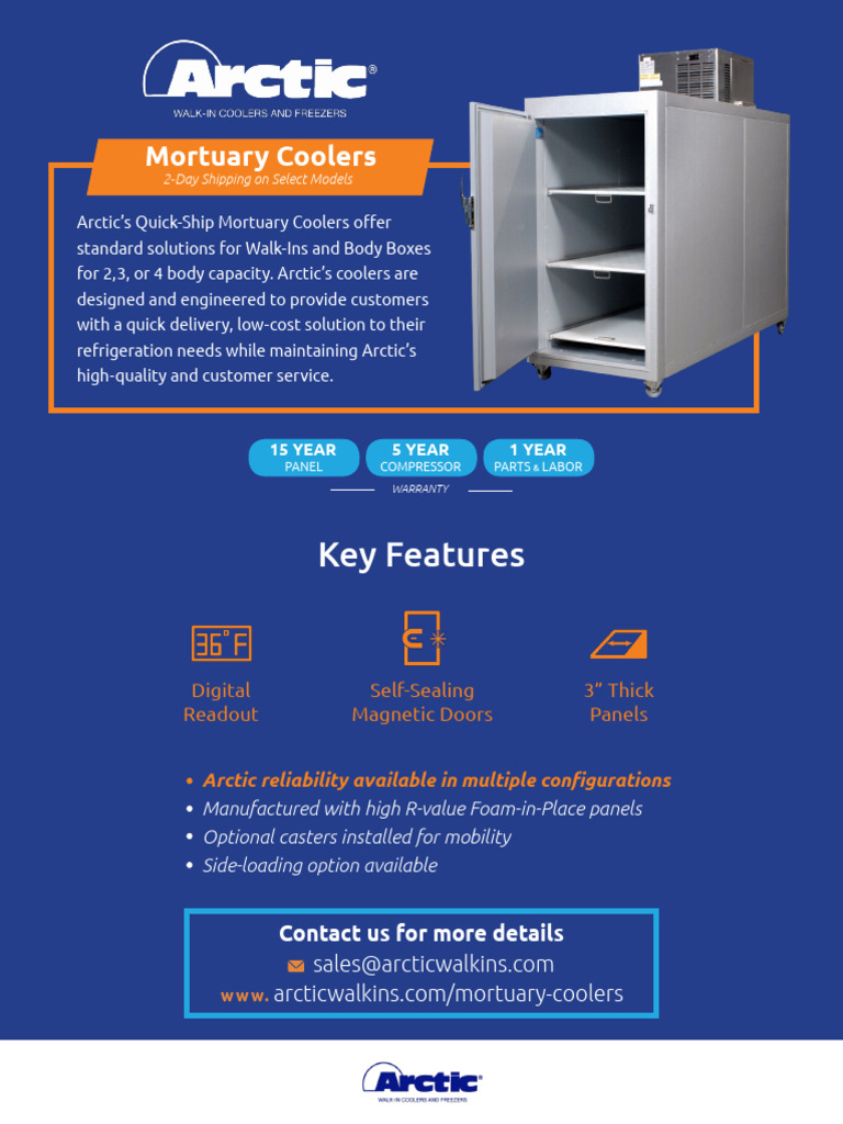 Mortuary Coolers Brochure v4 | PDF