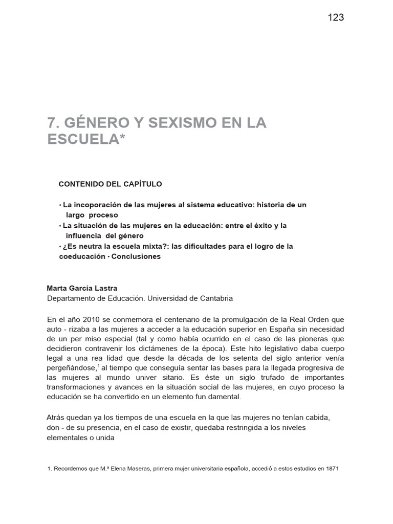 Tema 2 Master Cap Genero - Tagged | PDF | Mujer | Plan de estudios