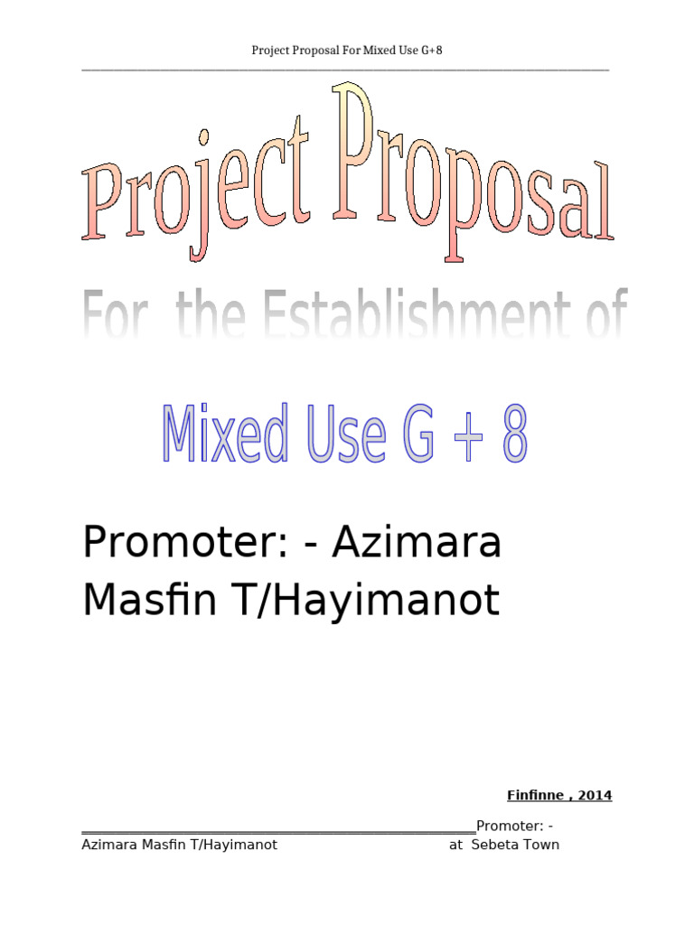 Mixed Use G+8 Project Proposal in Sebeta | PDF | Drink | Marketing