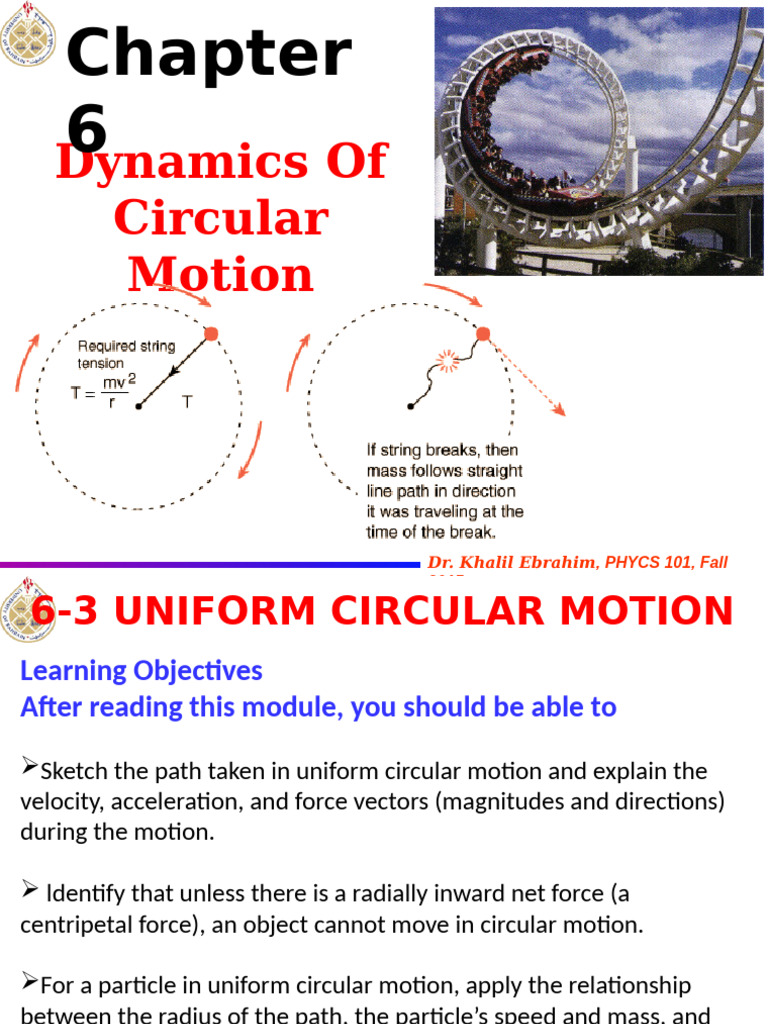 Chapter 6 - 2 Dynamics of Circular Motion | PDF | Force | Acceleration
