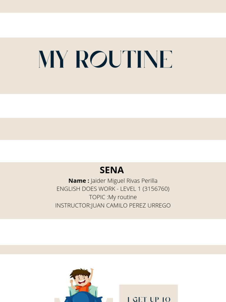 Daily Routine Chart for Kids | PDF