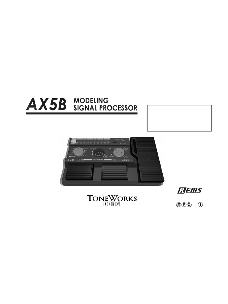 Manual Korg AX5B | PDF | Cambiar | Electrónica