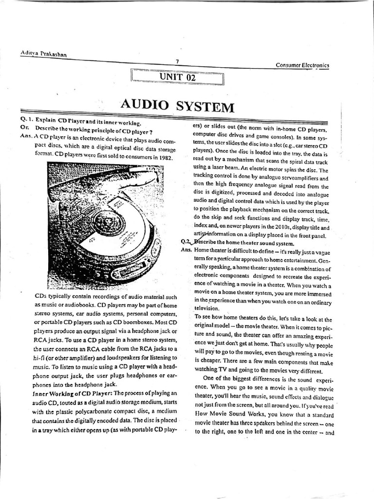 Consumer Electronic Audio System | PDF