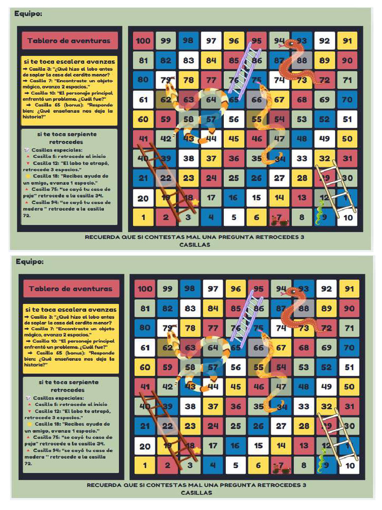 serpientes y escaleras | PDF