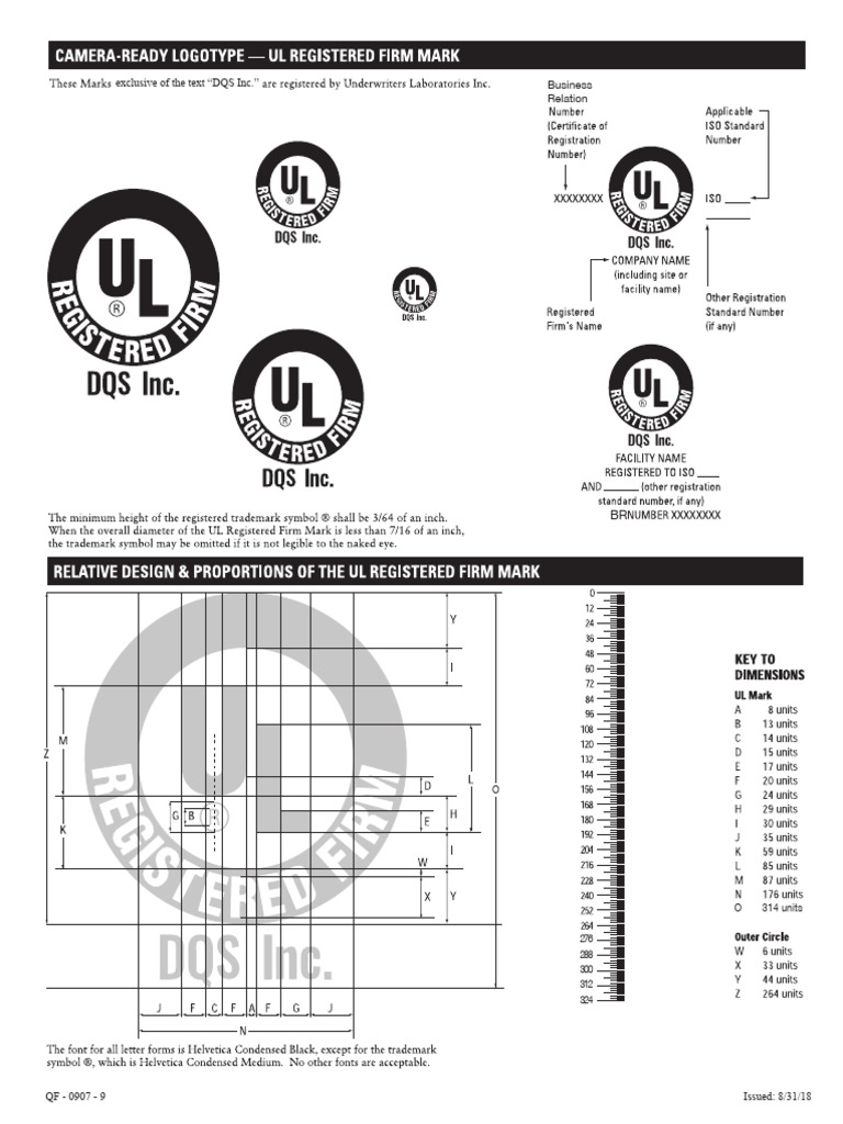 UL RF Mark Printing Layout 8.31.18 | PDF