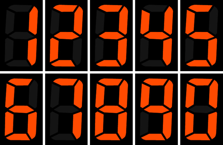 7 Segment Numbers | PDF