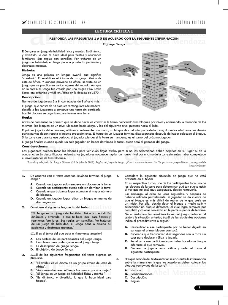 HK1 01. LECTURA CRITICA | PDF | Plan de estudios | Universo