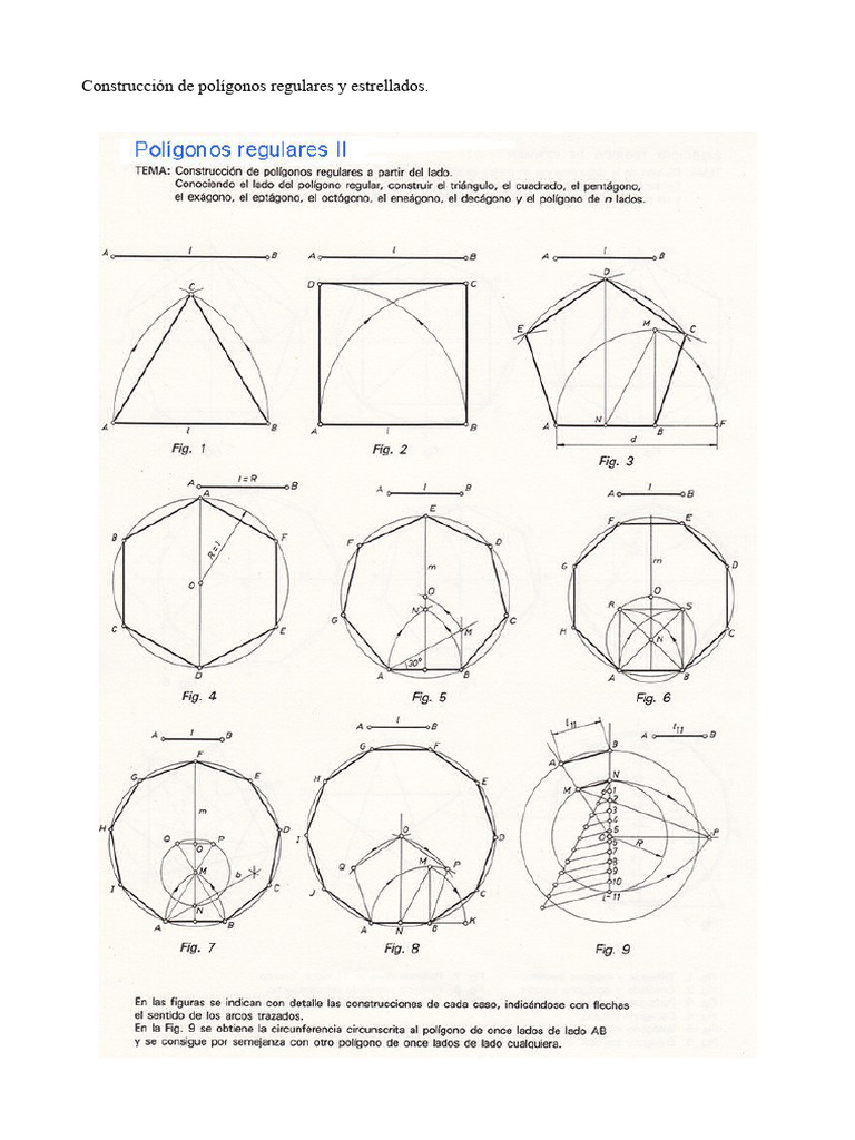 Construccion de Poligonos Regulares I | PDF