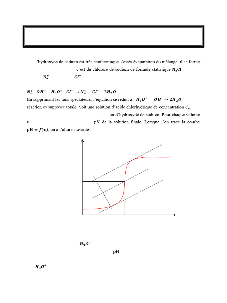 Réaction acide fort et base forte | PDF | Ph | Acide