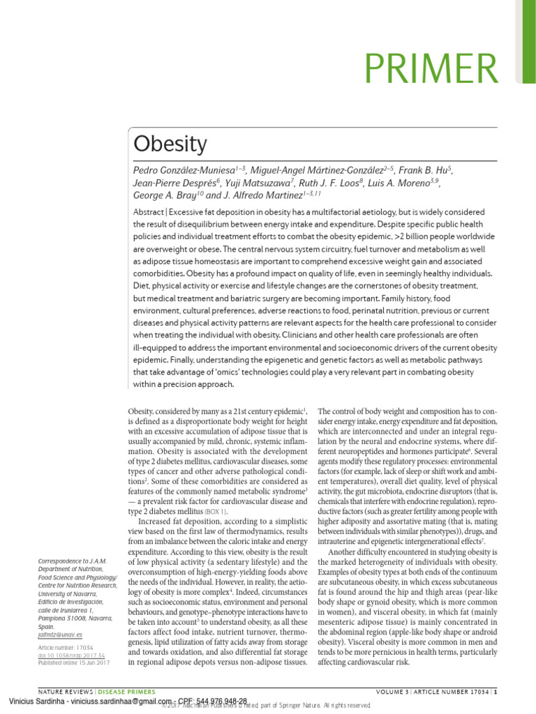 Obesity | PDF | Obesity | Adipose Tissue