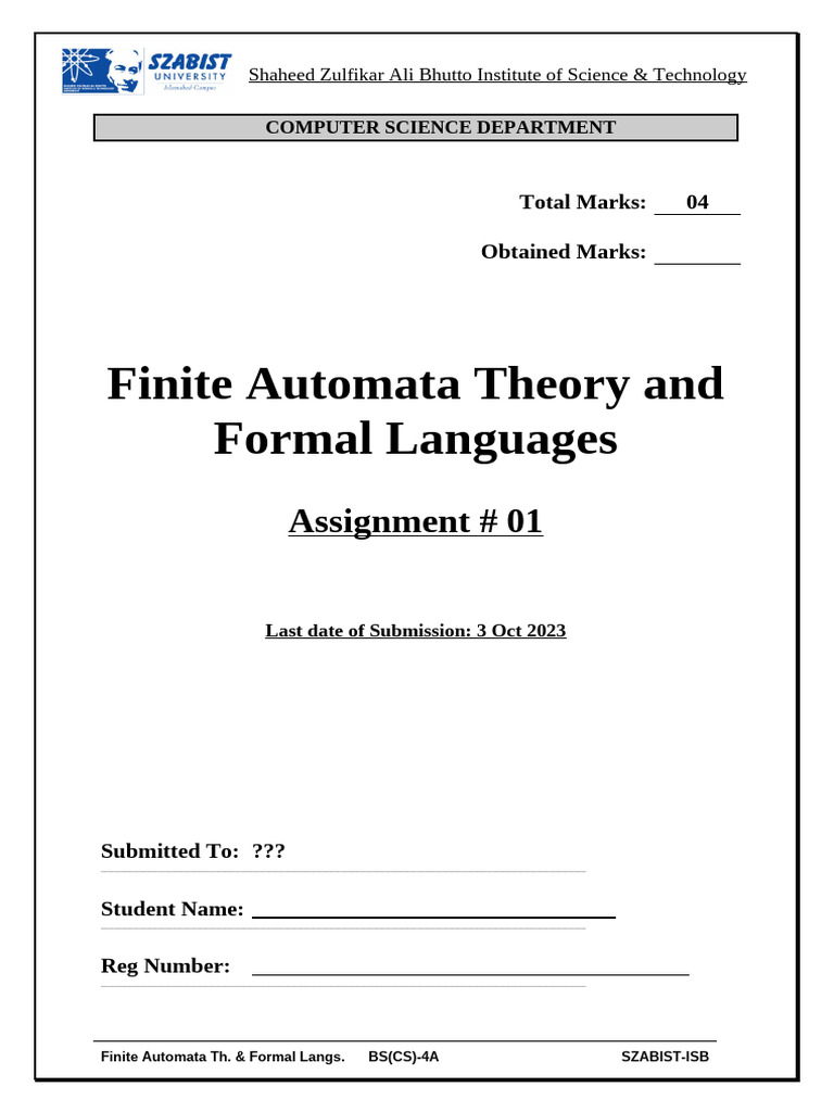 FA - Assignment - 01 BLANK | PDF