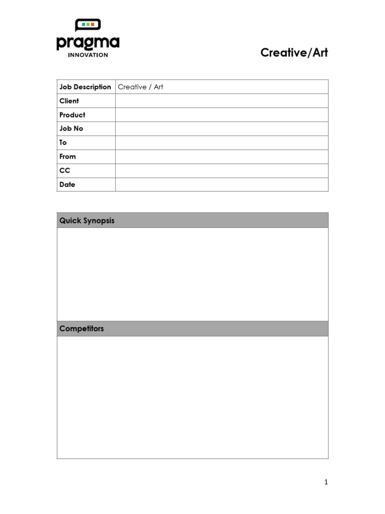 Pragma Creative Brief | PDF