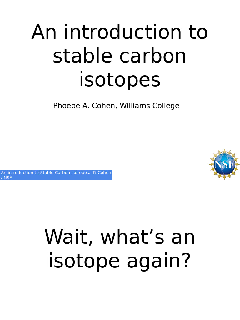 Teaching Slides Stable Carbon Isotopes | PDF | Primary Production | Isotope