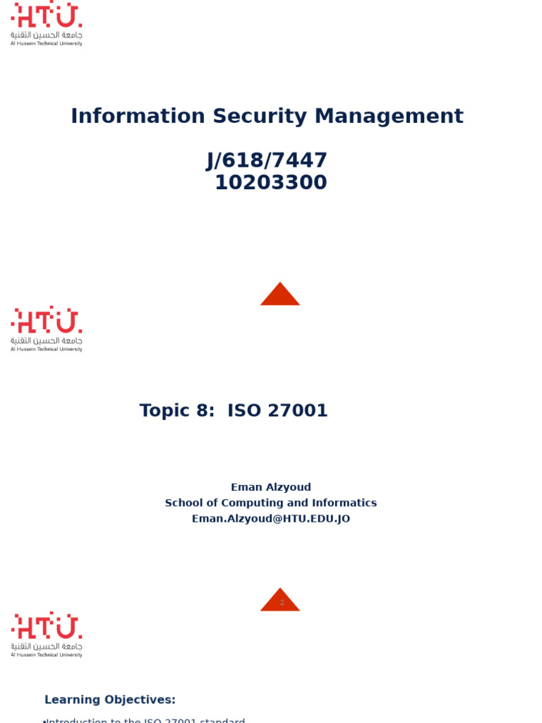 Topic 5 Iso 27001 Pdf Information Security Business