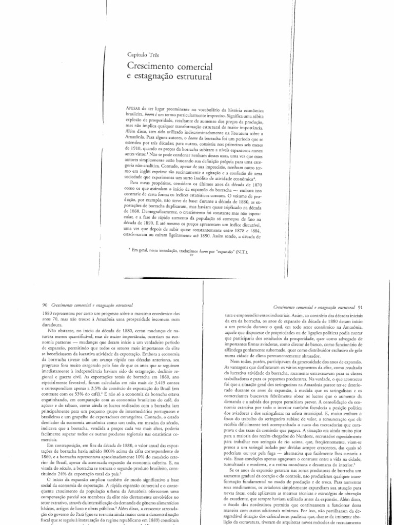 (Cap. 3-4) A Borracha Na Amazônia - Barbara Weinstein | PDF