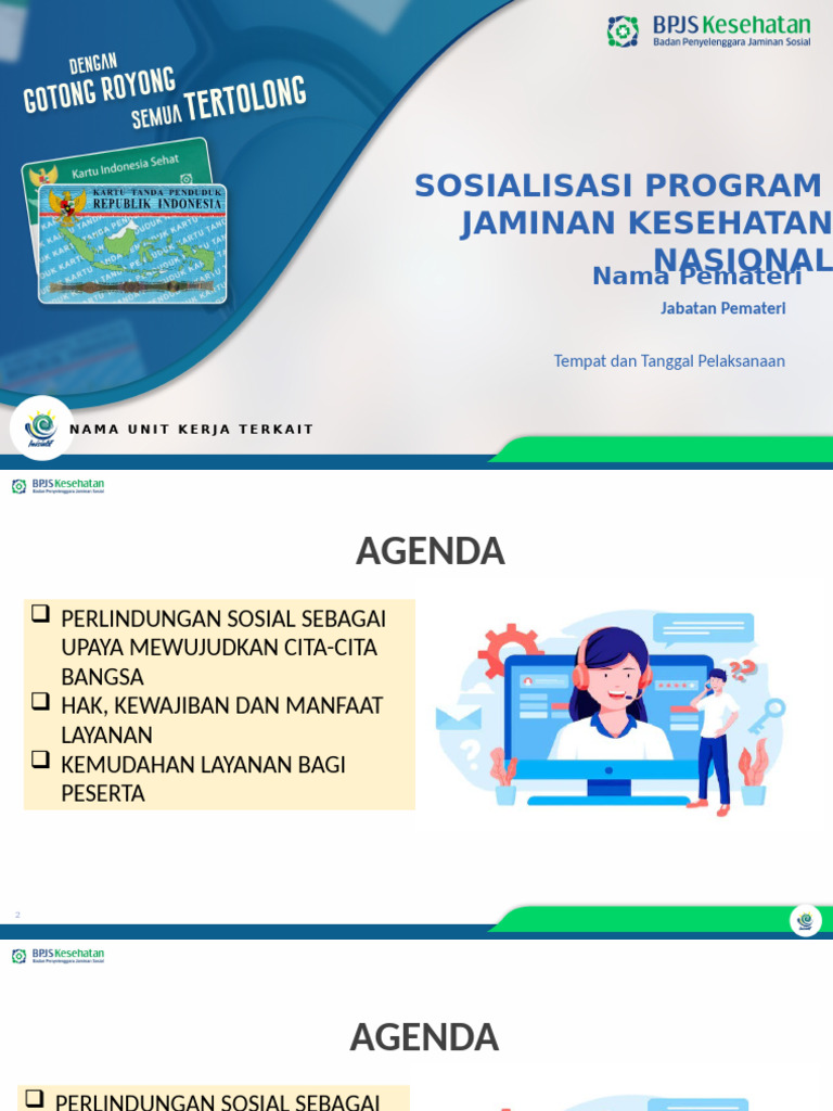 Materi Sosialisasi Program JKN-New Template | PDF