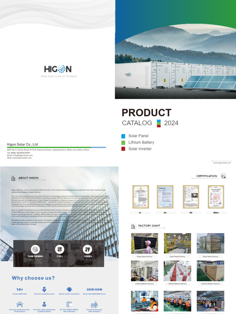 Higon Solar Product Catalog 2024 | PDF | Solar Panel | Photovoltaics