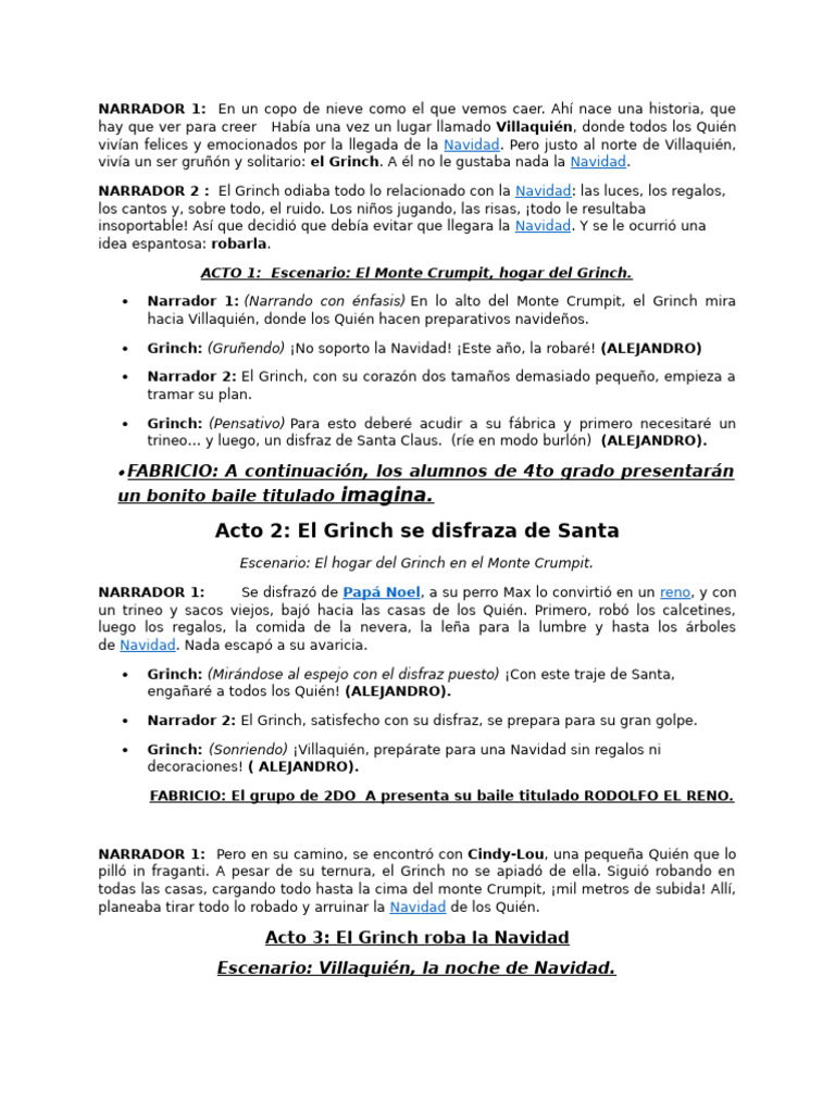 Cuento Del Grinch | PDF | Navidad