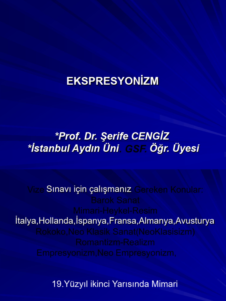 GSF122 Sanat Tarihi II Dersi 7 Hafta Ders Notlaridir | PDF