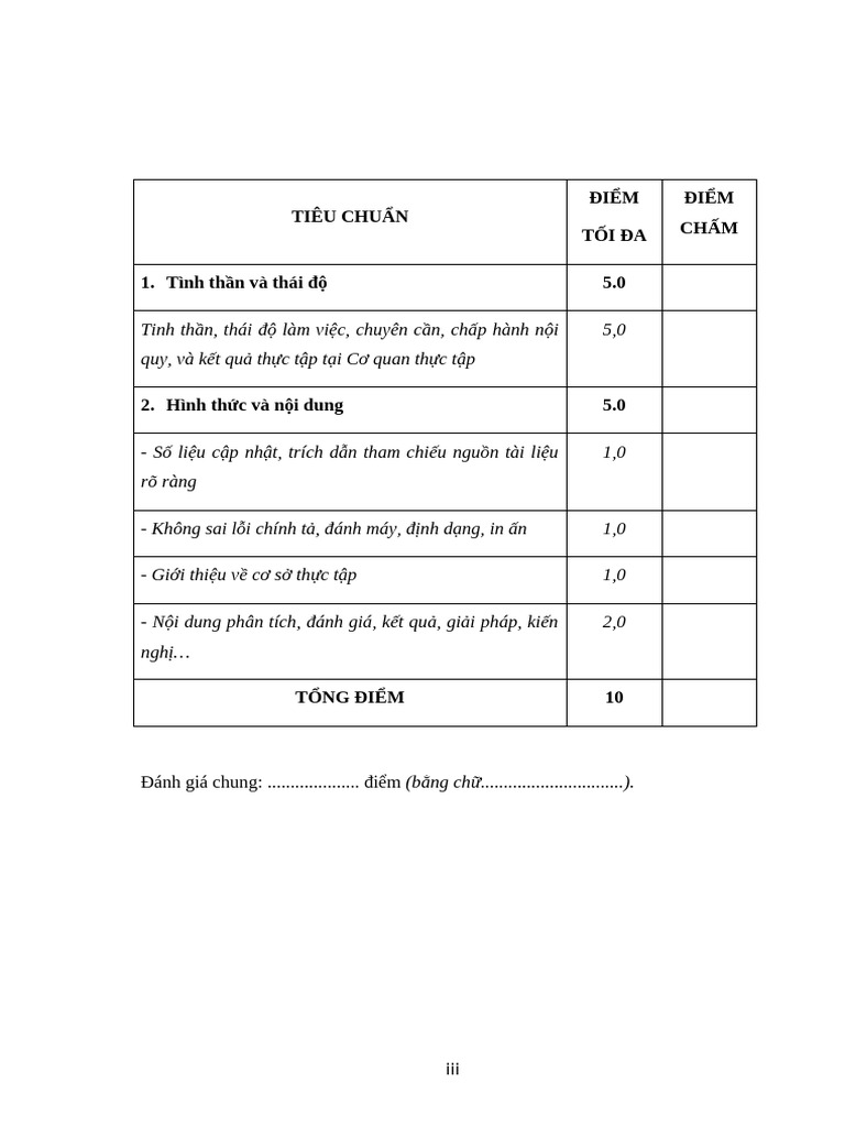 TT03-Phieu Cham diem-TTCK - CQ | PDF