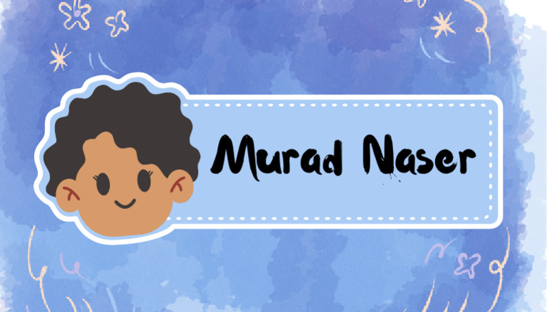 Blue Illustrated Boy Name Tag PDF | PDF