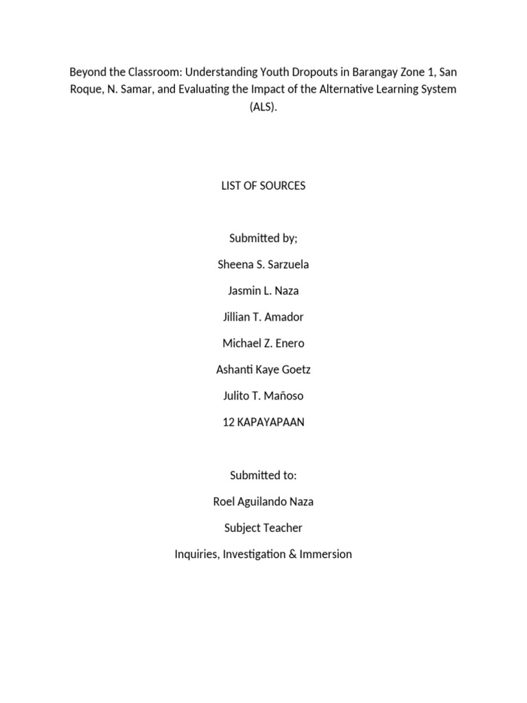 List of Sources-Wps Office | PDF | Learning | Cognition