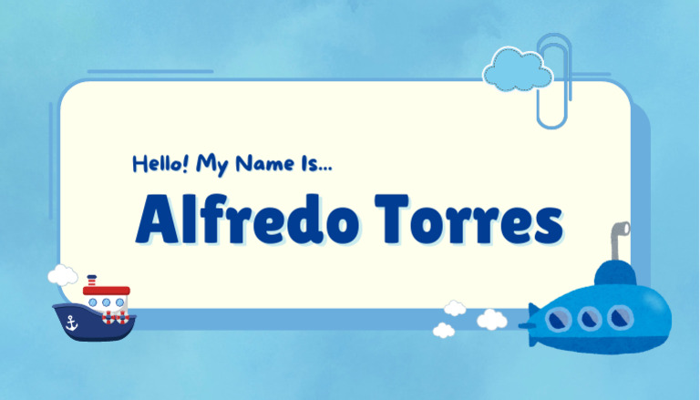 Blue Cute Illustrative Boy Kids Name Tag PDF | PDF