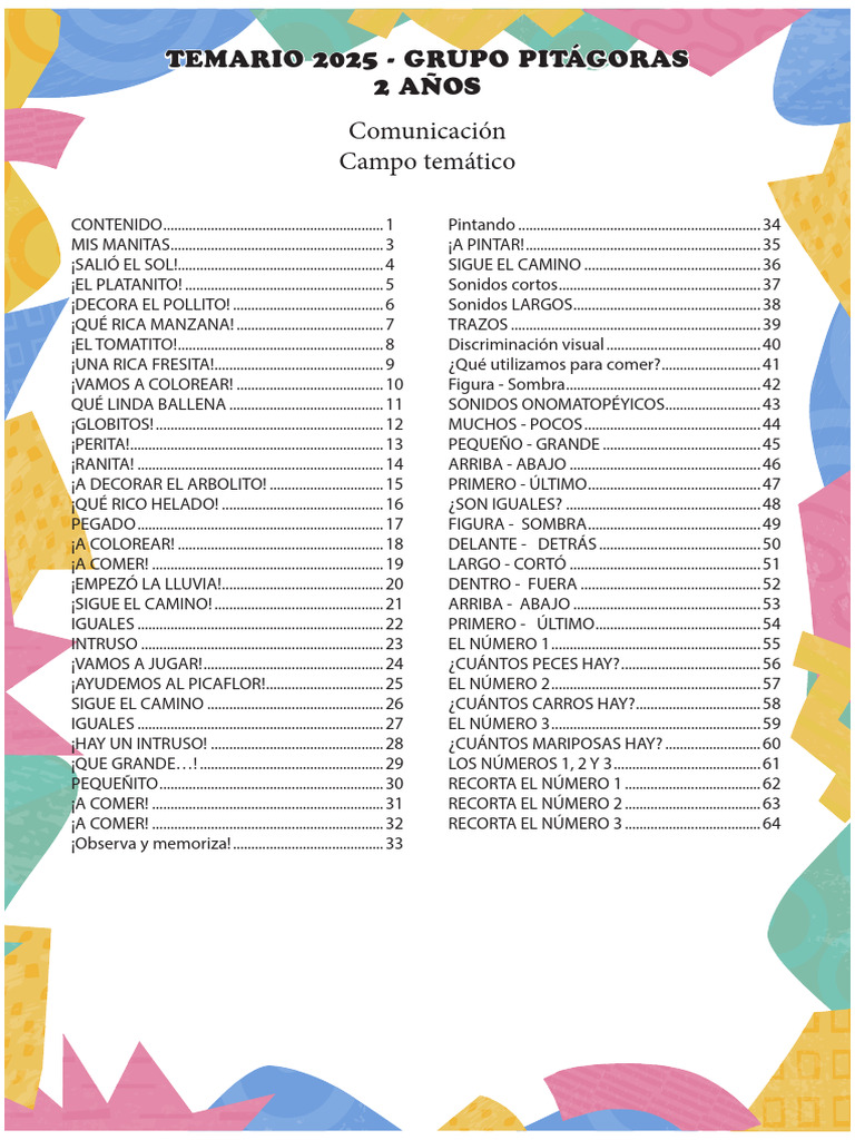 Campo Tematico Inicial 2025-2026 | PDF | Perú