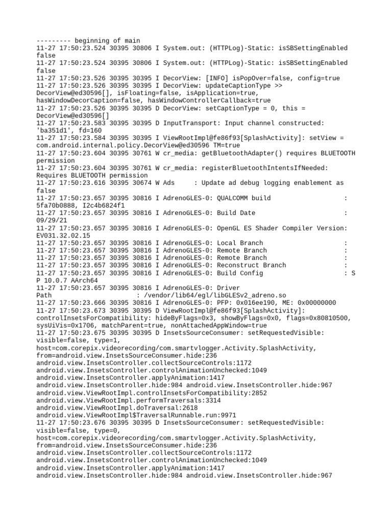 logcat_1732726223452 | PDF | Computer Architecture | System Software