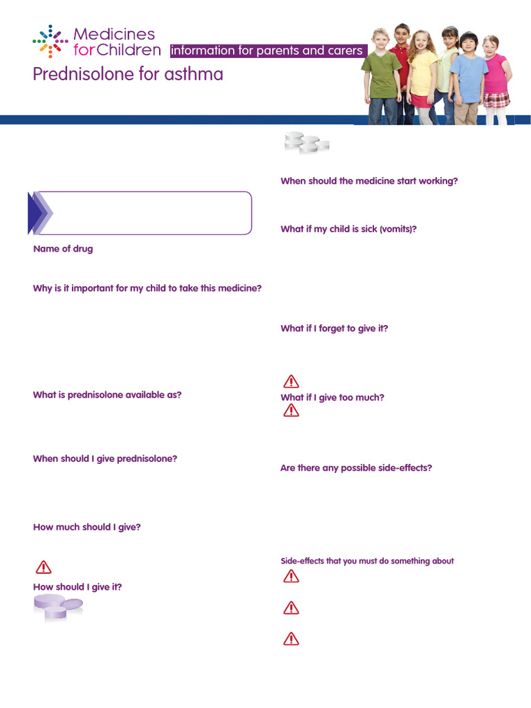 Prednisolone For Asthma Information Sheet 01.2016 1 | PDF | Asthma ...