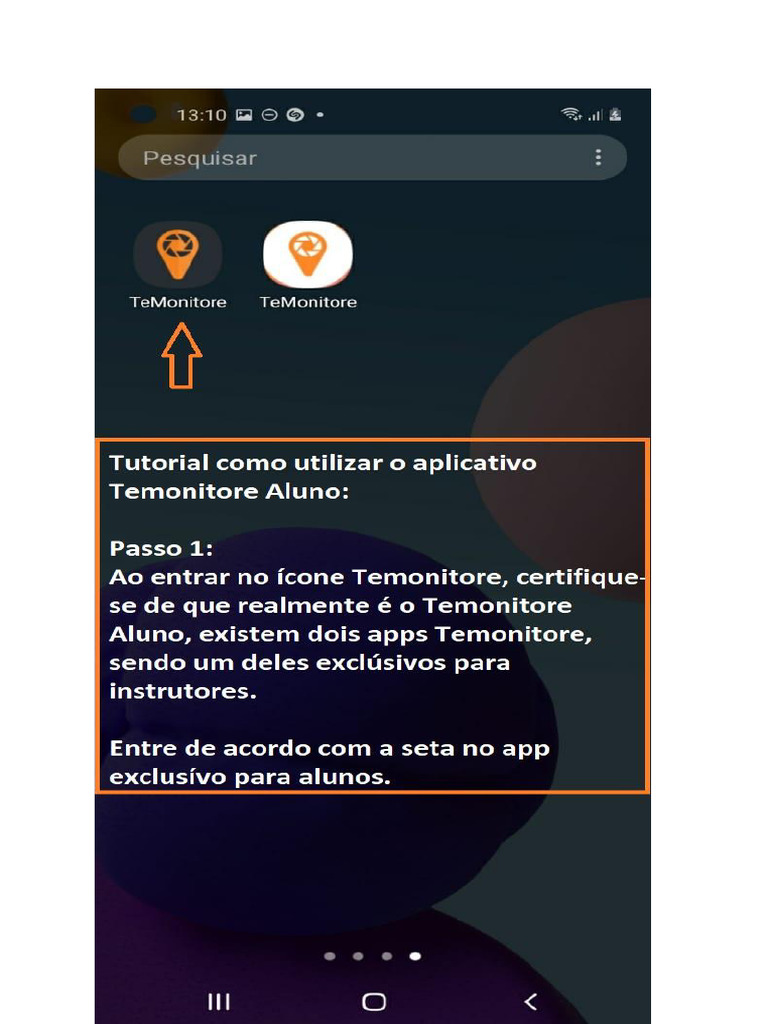 tutorial como usar o temonitore aluno | PDF