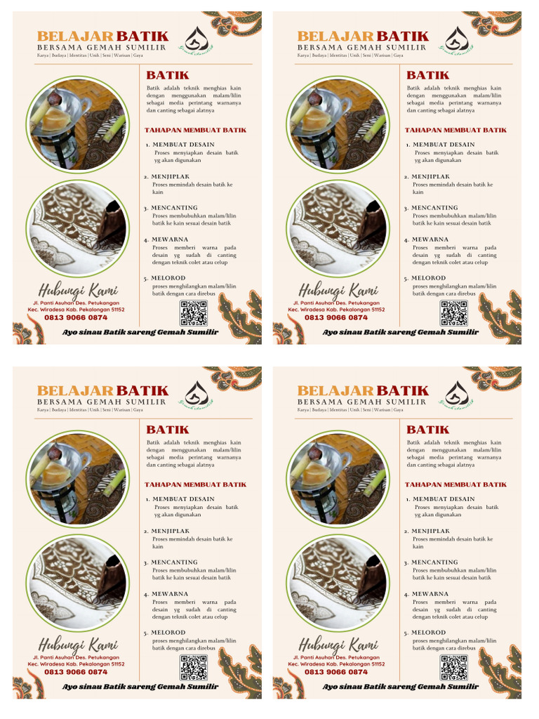 Brosur Belajar Batik | PDF