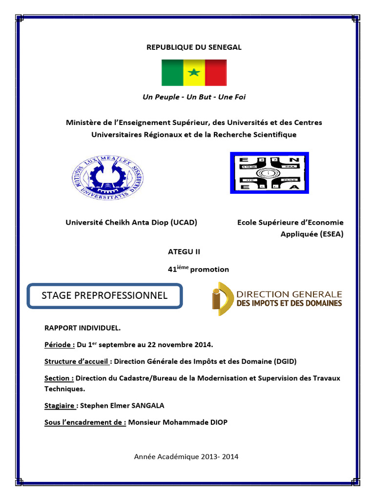 Étude des opérations cadastrales à Dakar | PDF | Impôts | Topographie