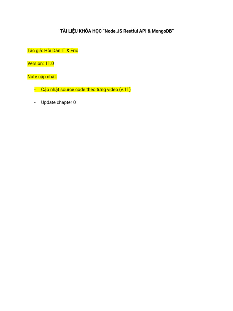 v11. Restful APIs Node.js - @Hoidanit | PDF